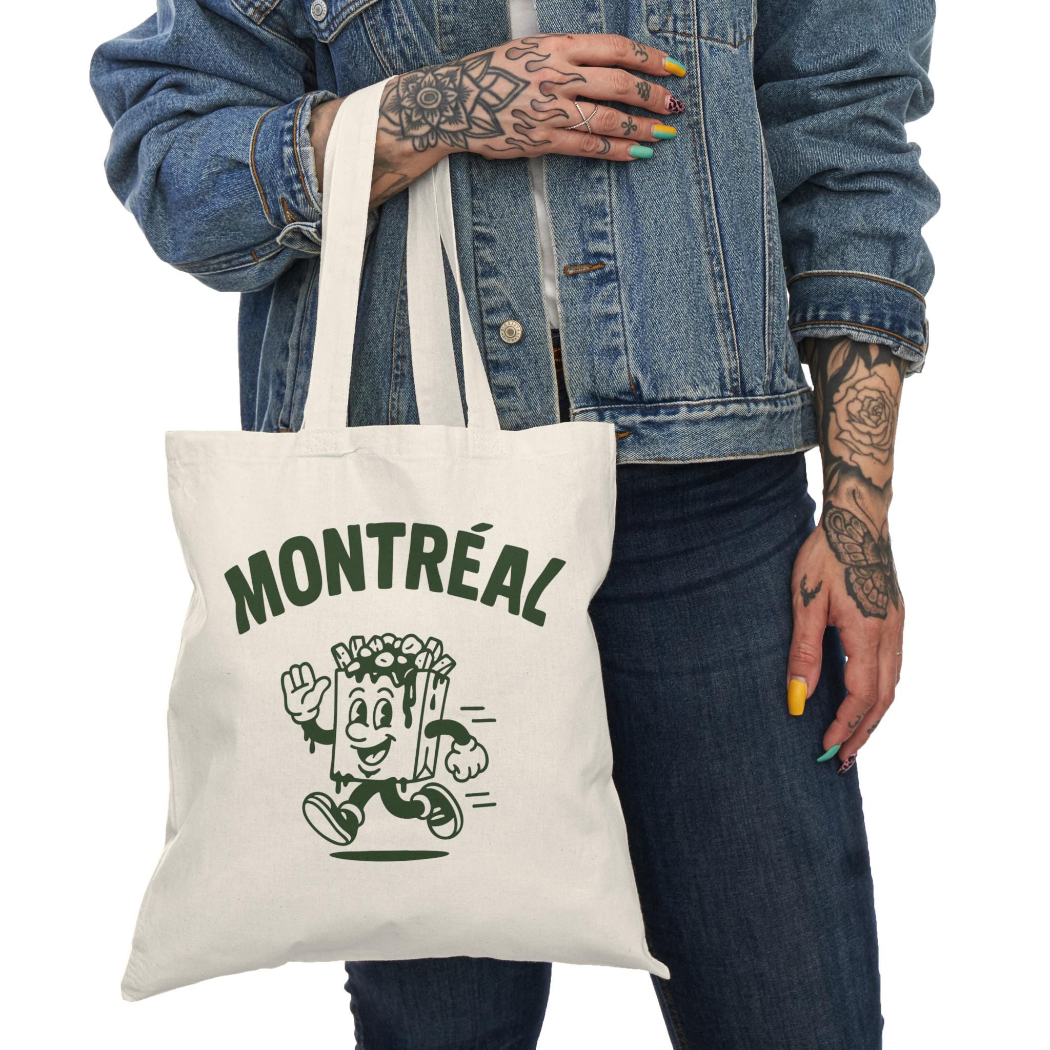 Montréal Poutine Tote Bag — Eco Canvas Grocery Bag, Quebec Foodie Gift ...