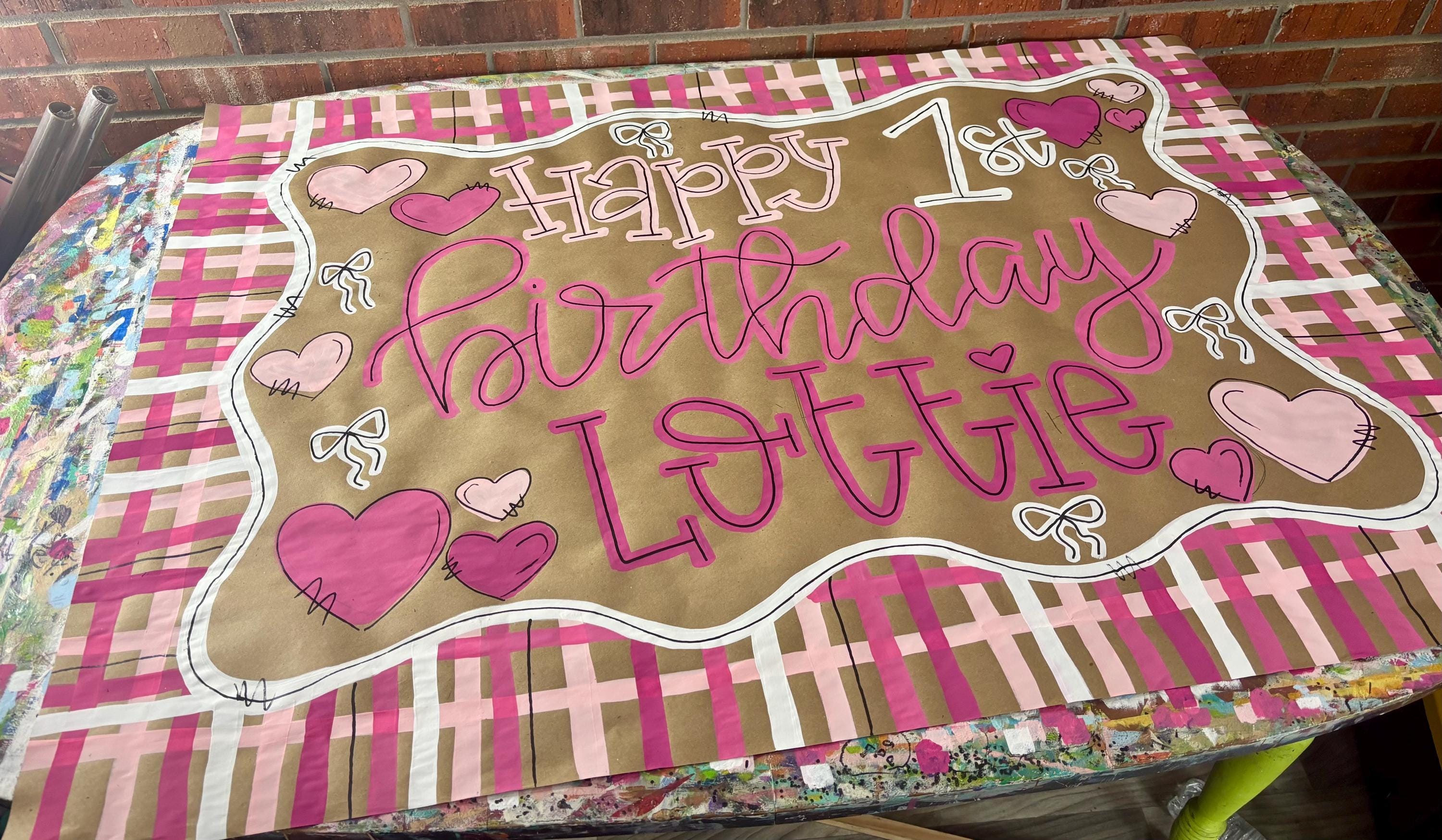 Birthday Party Banner, Hand Painted, Celebration Banner - Etsy