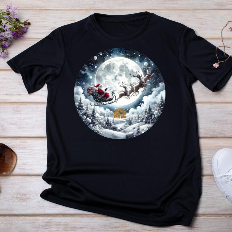 Christmas Round PNG SVG Bundle | Winter Scene Art - Etsy