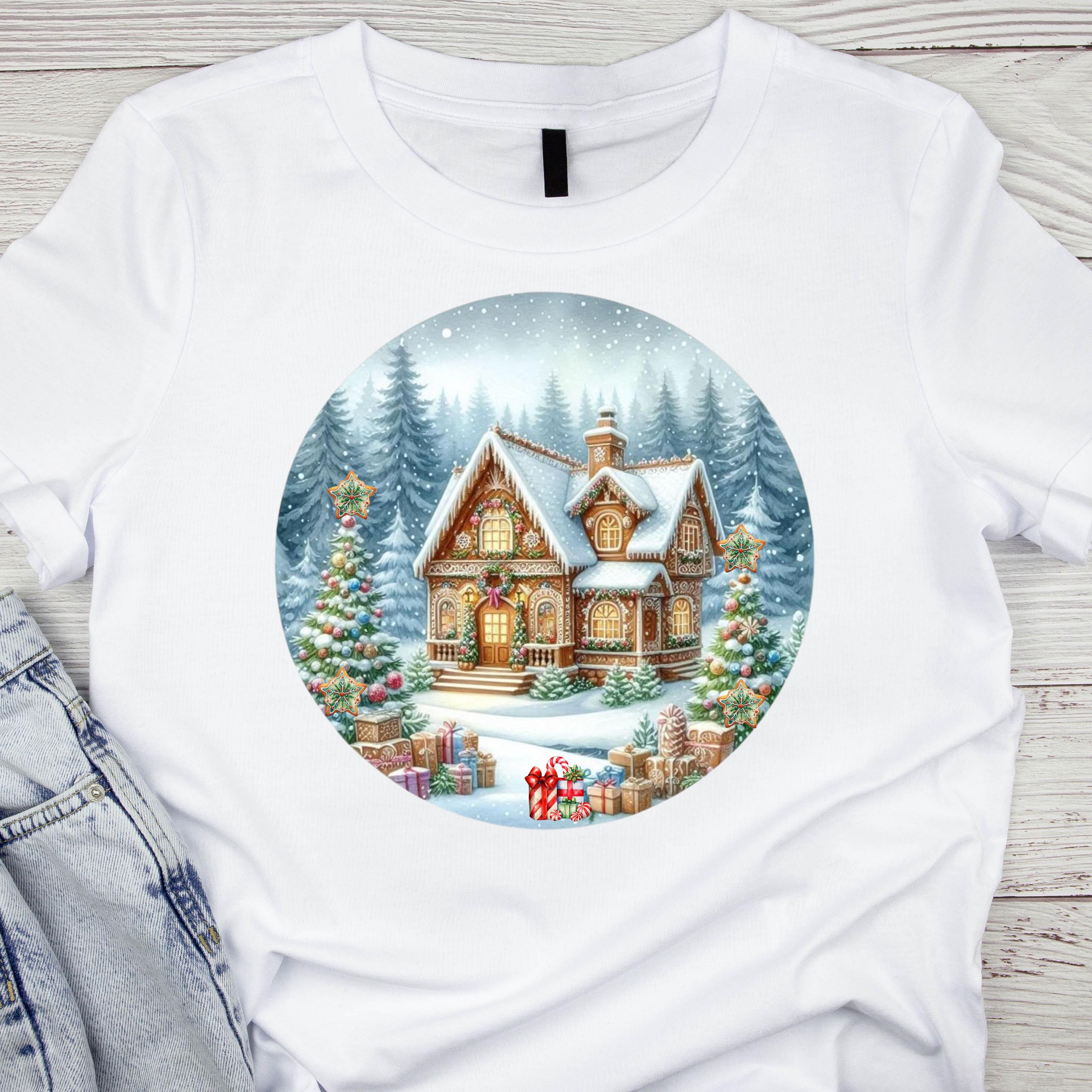Christmas Round PNG SVG Bundle | Winter Scene Art - Etsy
