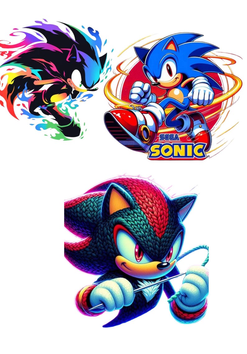 Super Sonic Hedgehog Bundle 20+ Png & 20+ Svg | Sonic and Shadow Font ...