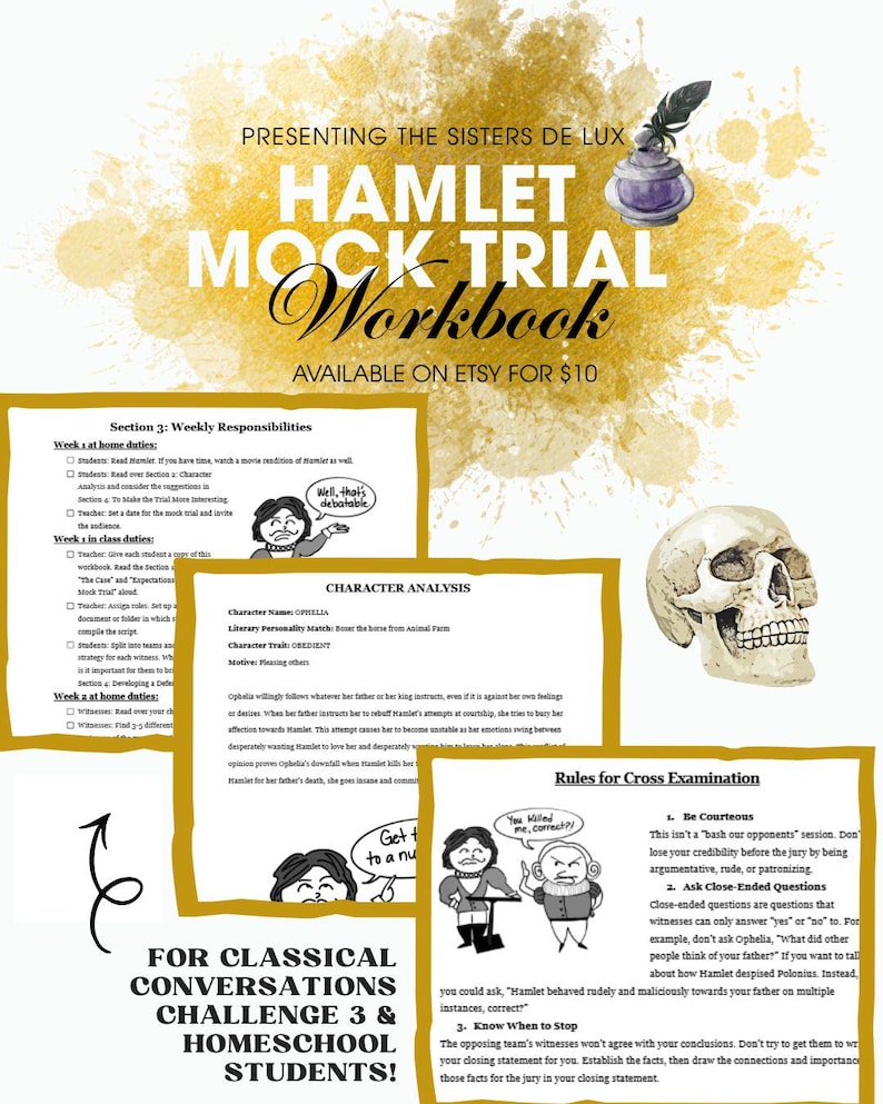 Hamlet Mock Trial Workbook: to Condemn or Not to Condemn? - Etsy