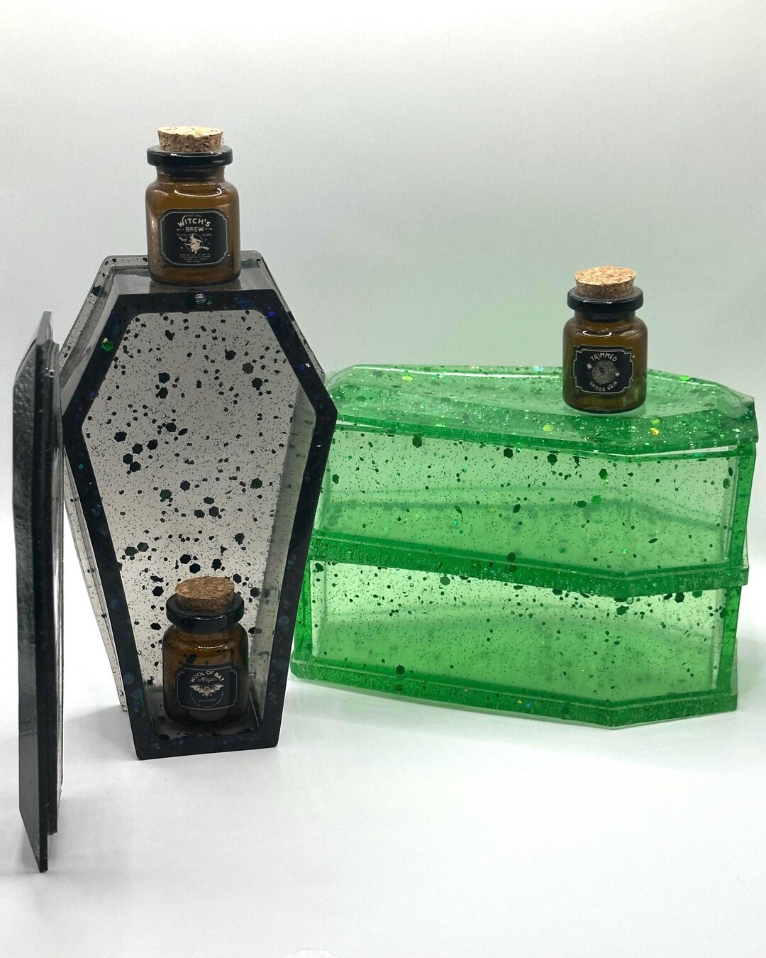 Handcrafted Resin Coffin Jewelry Box: Gothic Altar Decor, Witchy ...