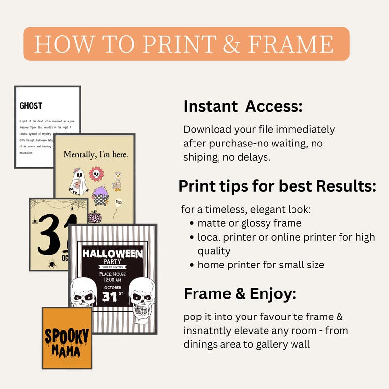 Halloween Mega Bundle Prints, 100+ Prints, Spooky Fall Decor, Halloween ...
