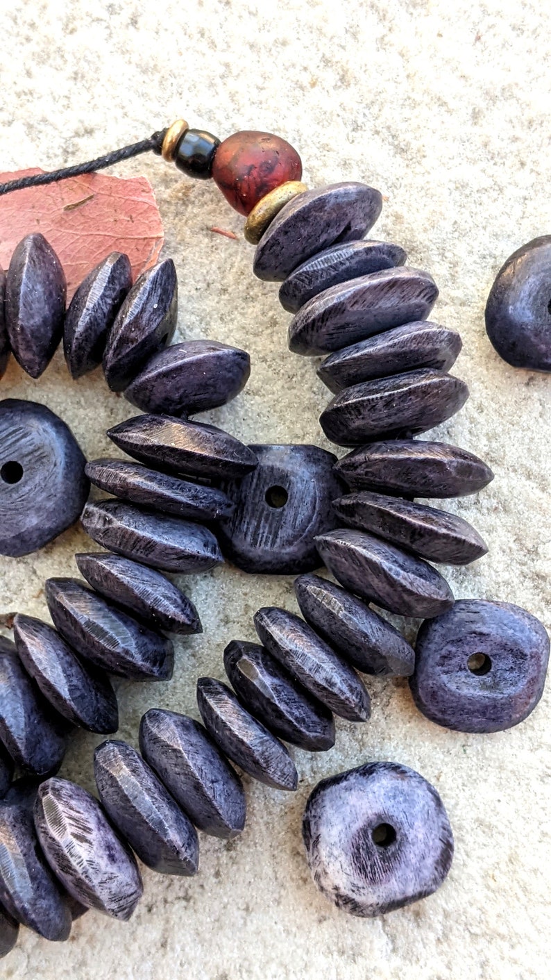 African Batik Bone Beads - Etsy