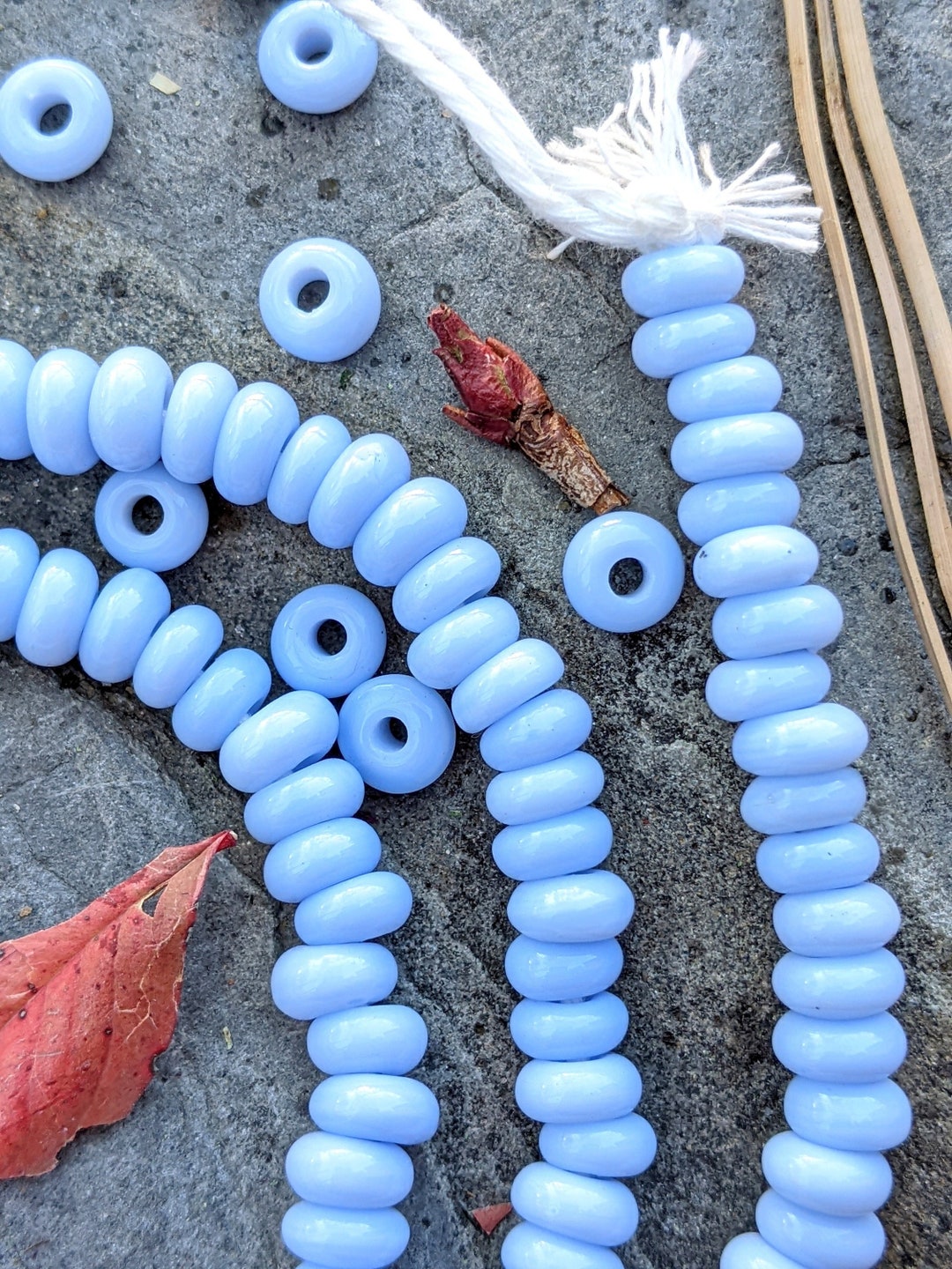 African Blue Glass Beads - Etsy