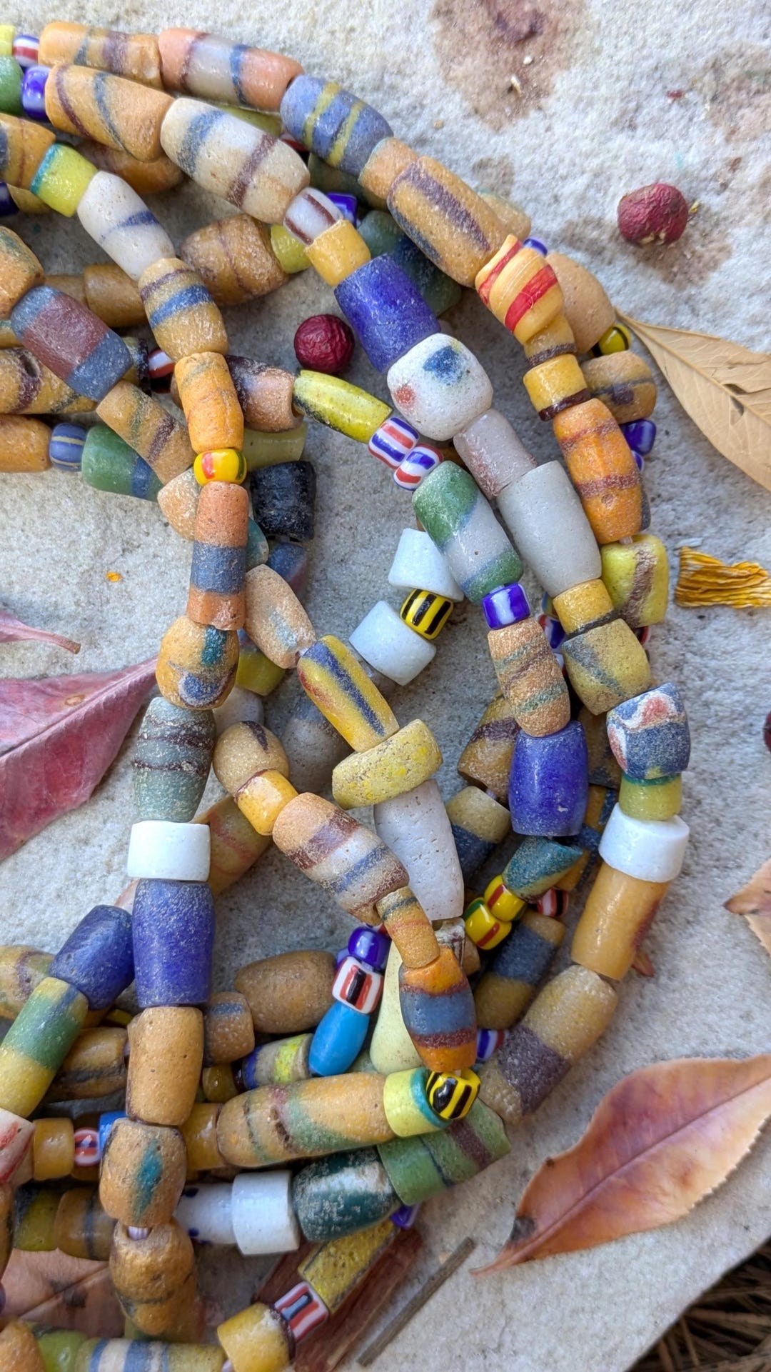 African Sand Cast Beads 4 Strands - Etsy