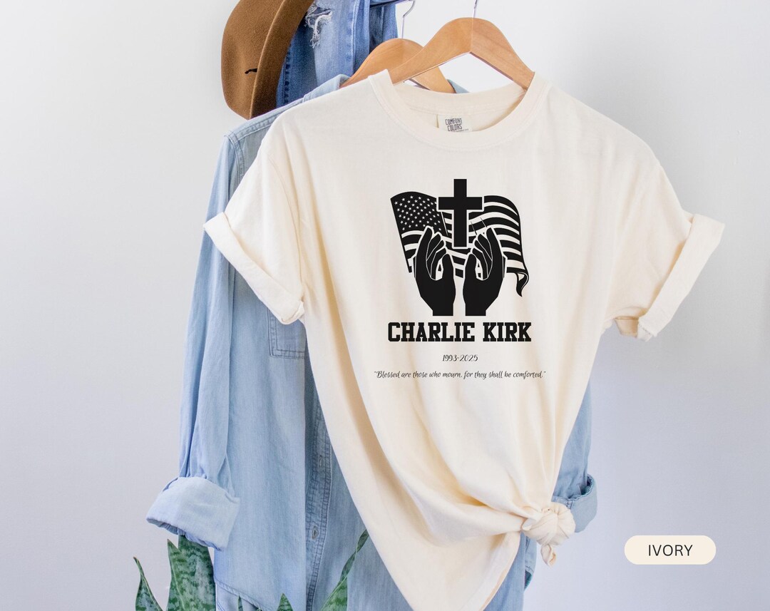 Comfort Colors® RIP Charlie Kirk Shirt, Pray for Charlie Kirk Shirt ...