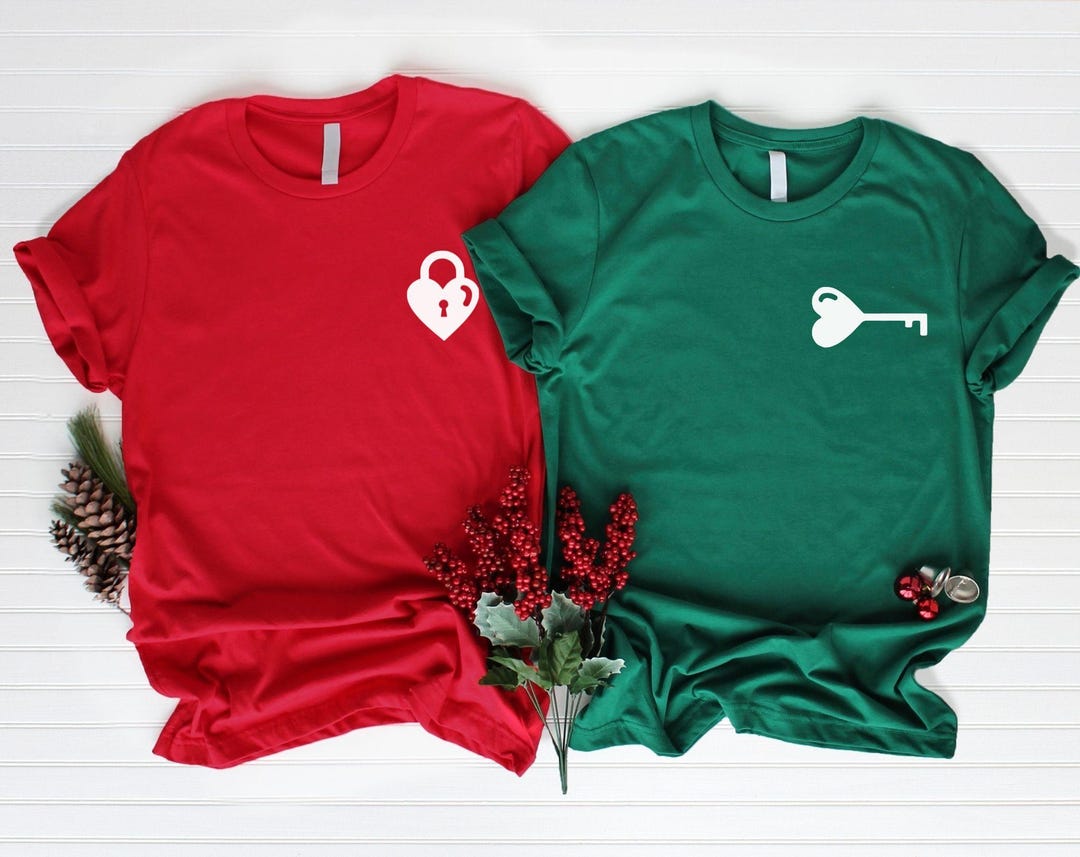 Heart Lock and Key Shirt,matching Couple Shirts, Wedding Gift, Couple ...