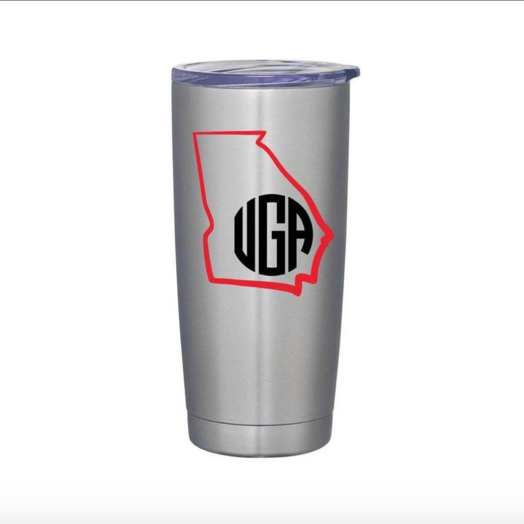 UGA Georgia Vinyl Decal | Georgia Bulldogs State Monogram Sticker | DIY ...