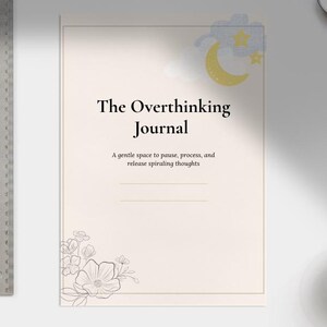 Overthinking Journal Printable | Anxiety, Self-help Digital Journal ...