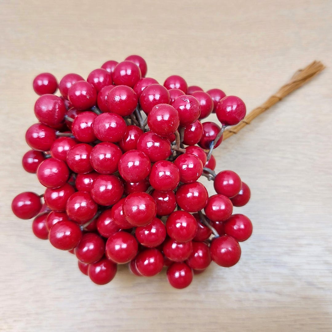 Faux Christmas Cranberry Bundle Red 19cm - Etsy UK