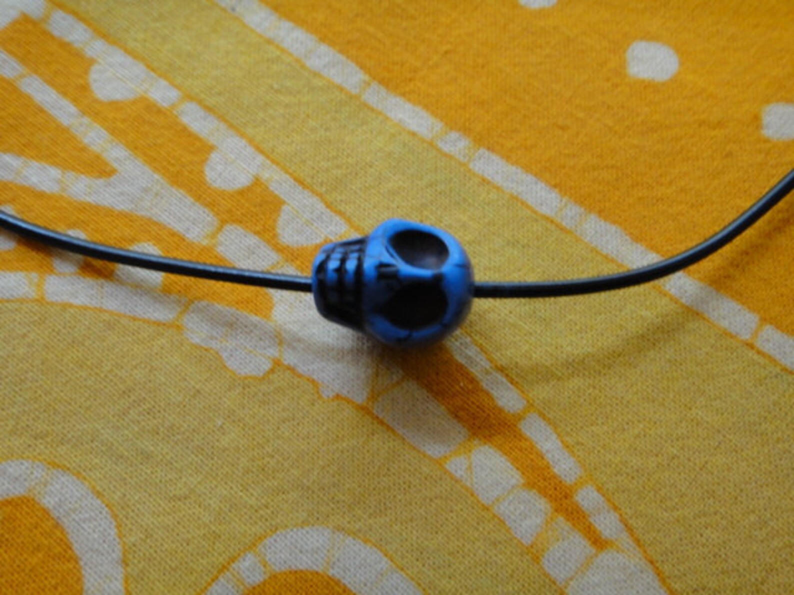 Blue Sugar Skull Pendant Necklace Halloween Day of the Dead - Etsy