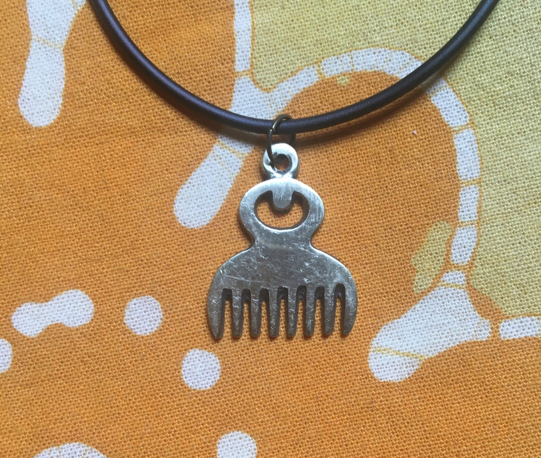 Petite Duafe Comb Adinkra West African Symbol Brass Pendant - Etsy