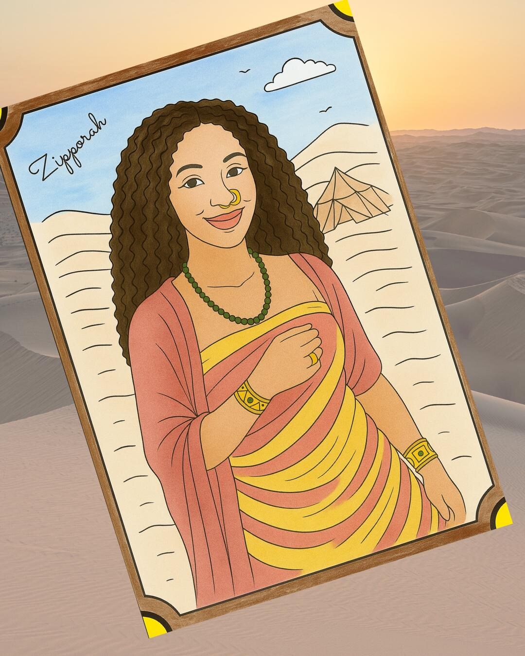 Zipporah Coloring Page - Christian Printable | Women of the Bible Art ...