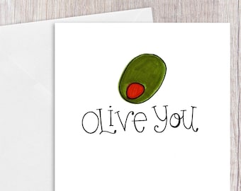 Olive You Forever Card - Etsy