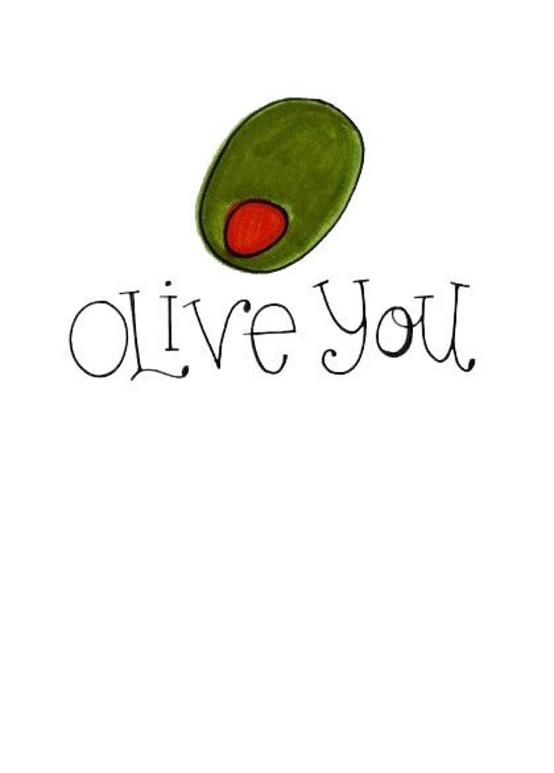 Olive You | Greeting Card - Etsy