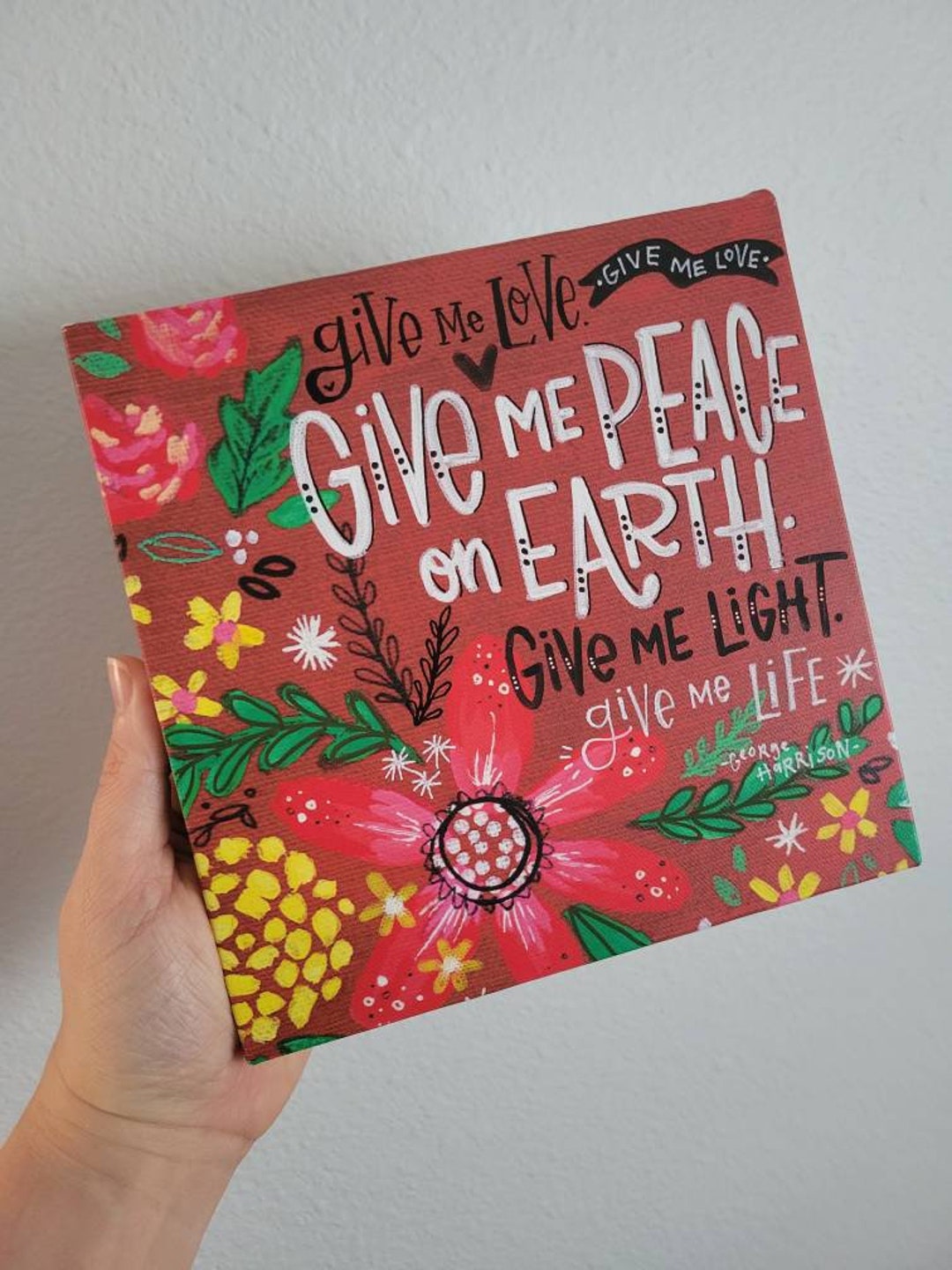 Give Me Love, Give Me Peace on Earth | George Harrison Canvas Print - Etsy