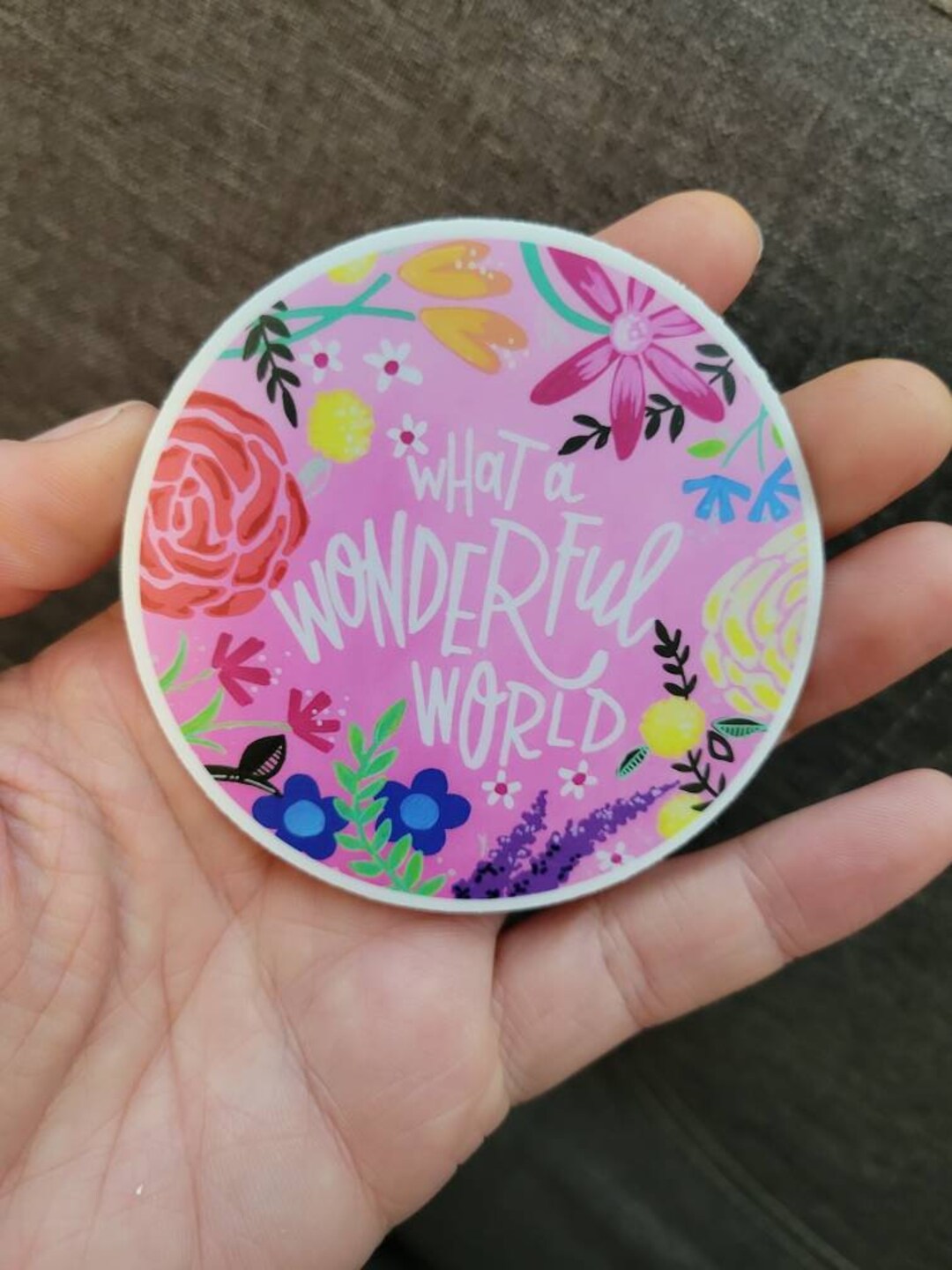 What a Wonderful World | Vinyl Sticker - Etsy