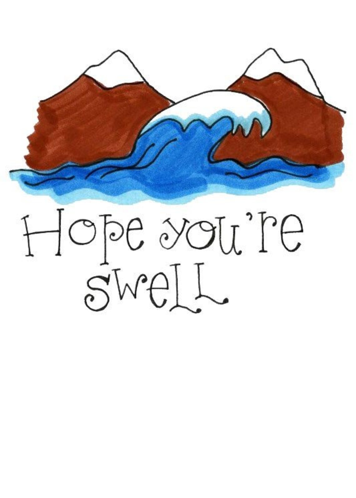 Hope Youre Swell | Greeting Card - Etsy