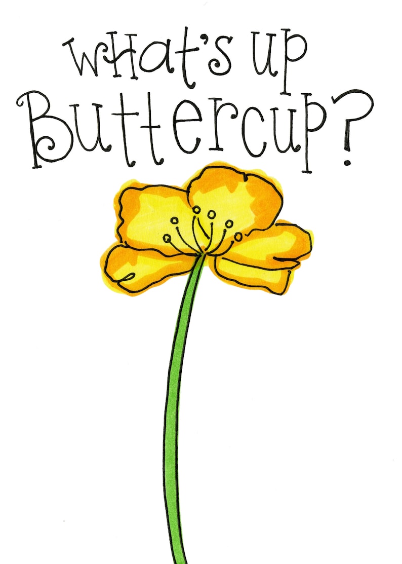 What's up Buttercup | Greeting Card - Etsy