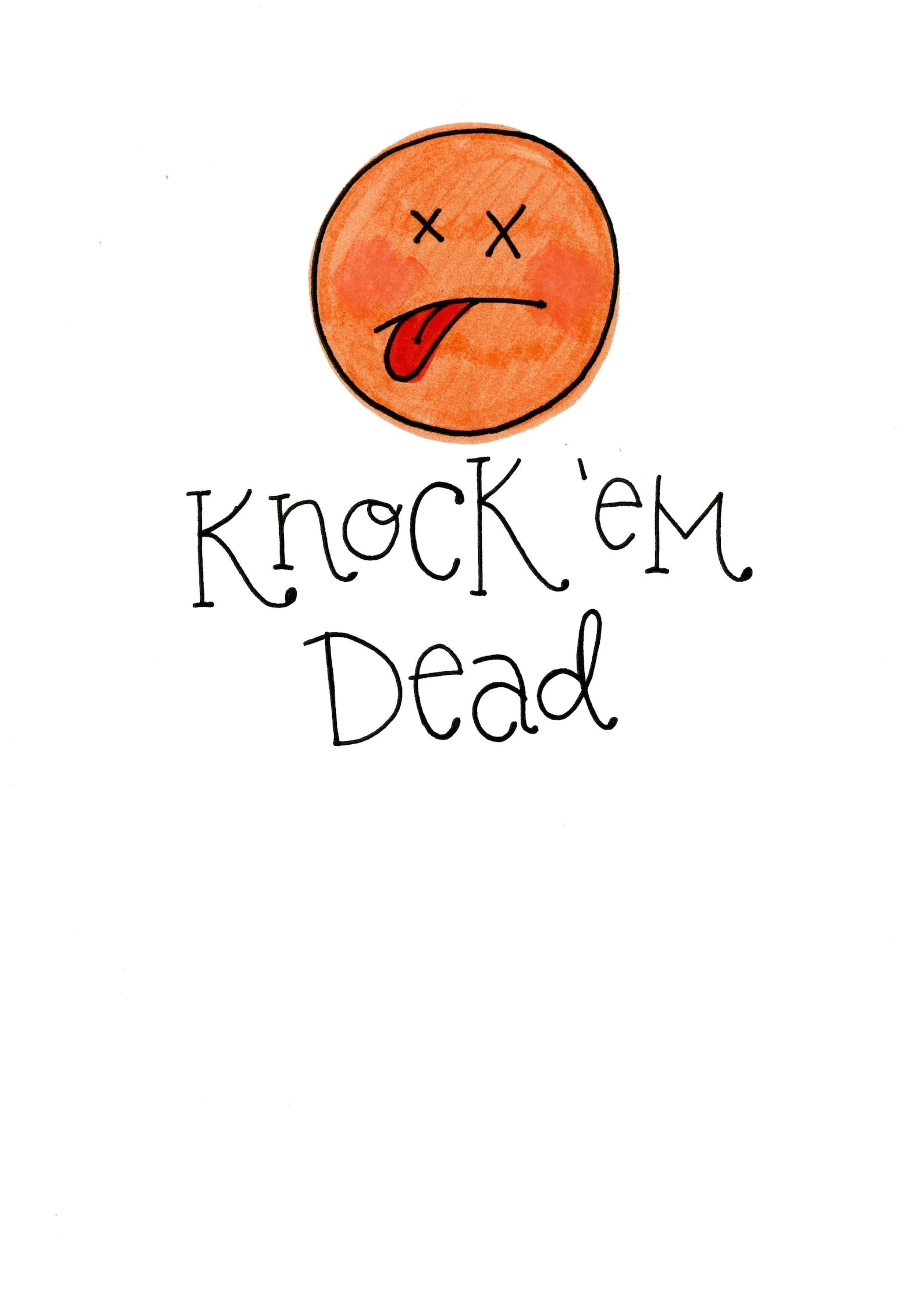 Knock 'em Dead Greeting Card | Etsy