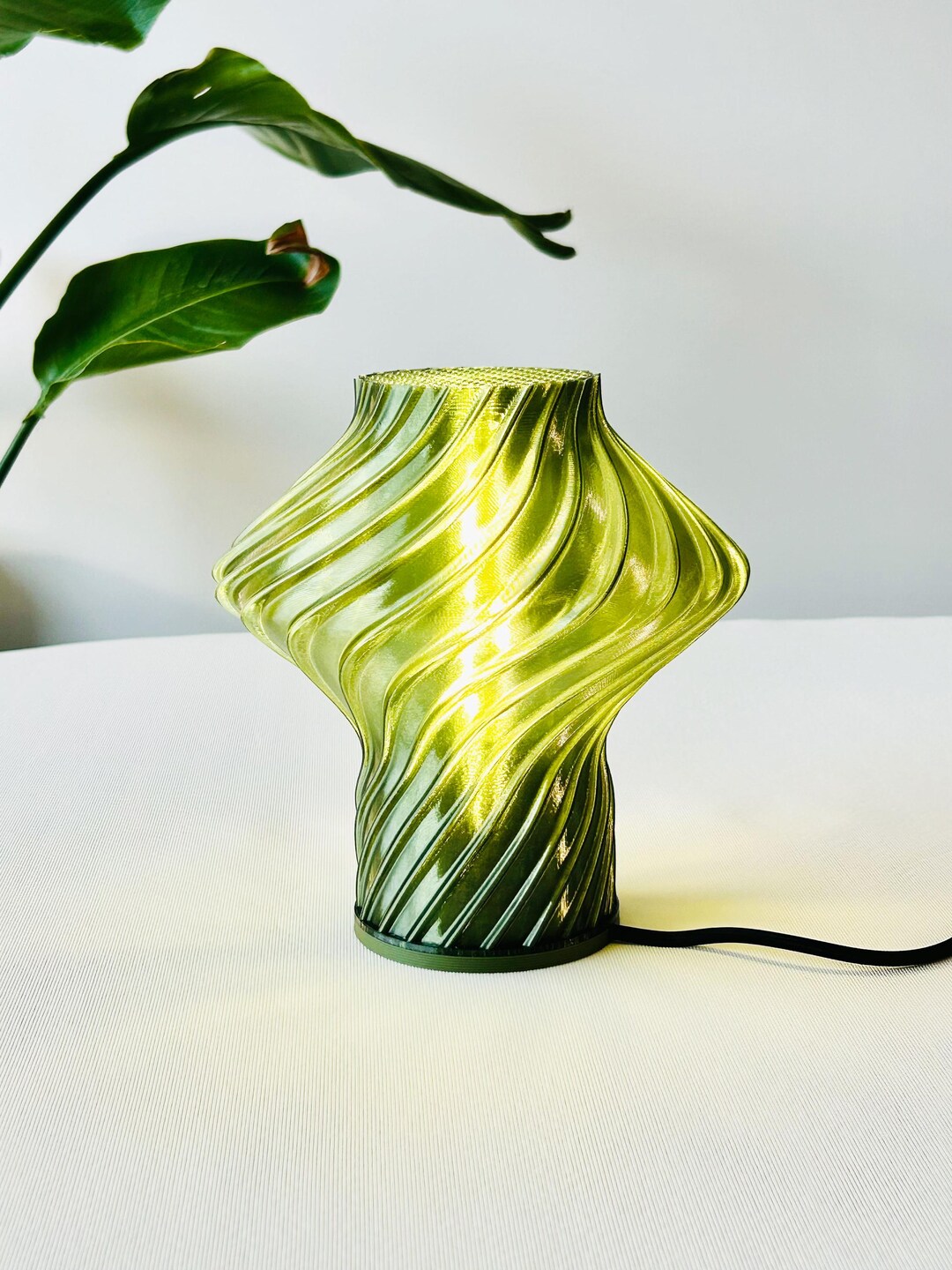 Table Lamp: Ribbon Swirl Design, Modern Desk Lighting - Etsy