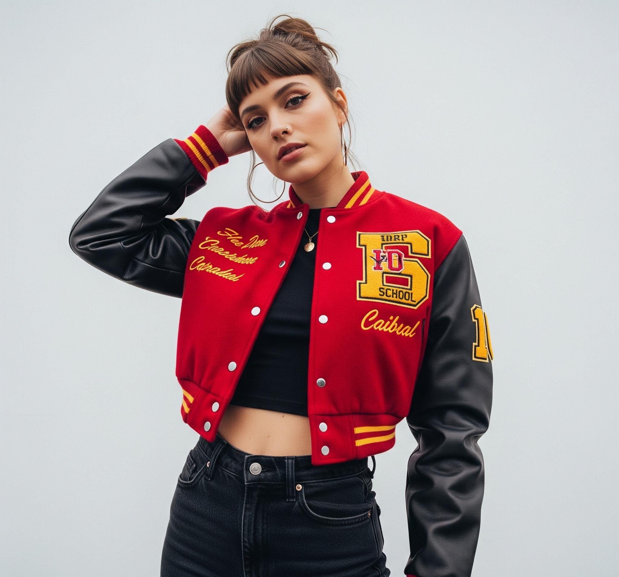 Custom Varsity Jacket Letterman , School Team Jacket With Personalized ...