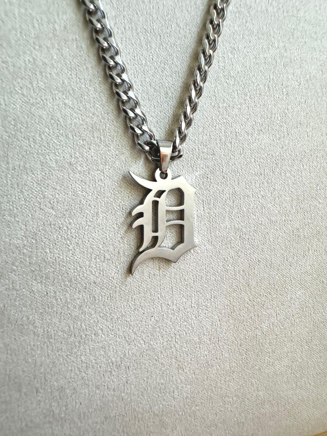 Detroit Tigers Necklace, Detroit D Necklace, Silver Necklace, Baseball ...