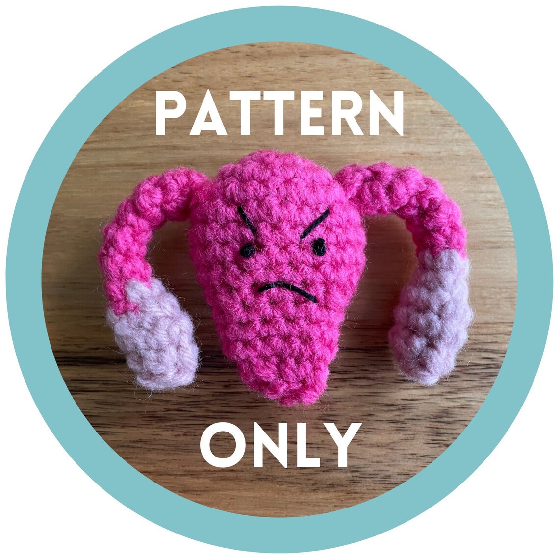Pro-choice Angry Uterus Crochet Pattern - Etsy