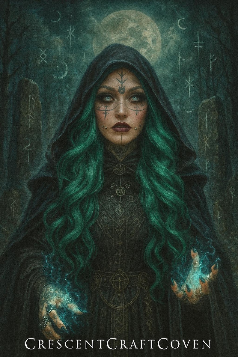 Dark Moon Fae – Printable Gothic Fantasy Art Set (3 Digital Downloads ...