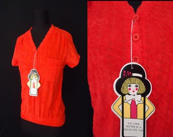 Bright Red Shirt | Etsy