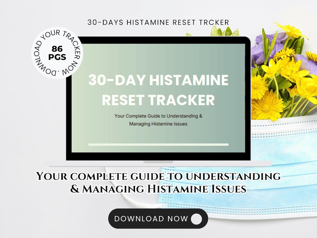 30-day Histamine Reset Tracker MCAS & Allergy Guide Food Symptom Log ...
