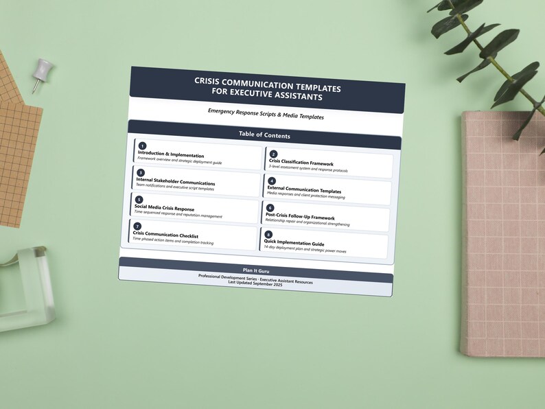 Crisis Communication Templates for Executive Assistants - Emergency ...