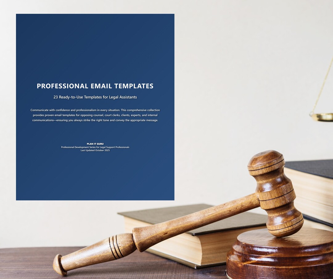 Professional Email Templates for Legal Assistants - 23 Ready-to-use ...