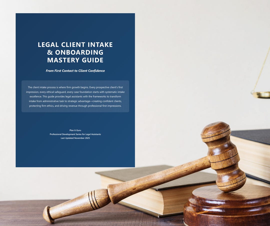 Legal Assistant Client Intake System | Templates, Checklists, Workflow ...