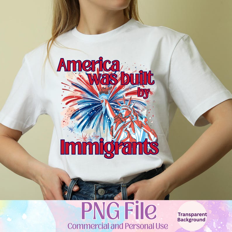America Was Built by Immigrants PNG File - Etsy