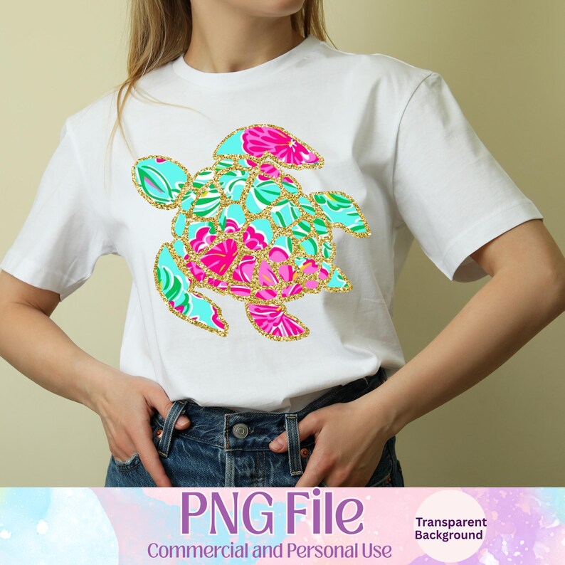 Preppy Sea Turtle Png, Preppy Summer Png, Preppy Clipart, Preppy ...