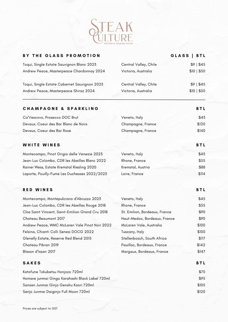 Editable Wine List Menu Template | Canva Wine Menu Design | Printable ...