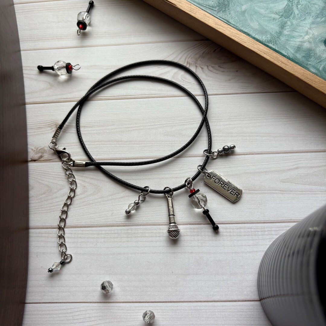 BTS Army Bomb Charm FOREVER Leather Cord Necklace, Hand Assembled 8 Mm ...
