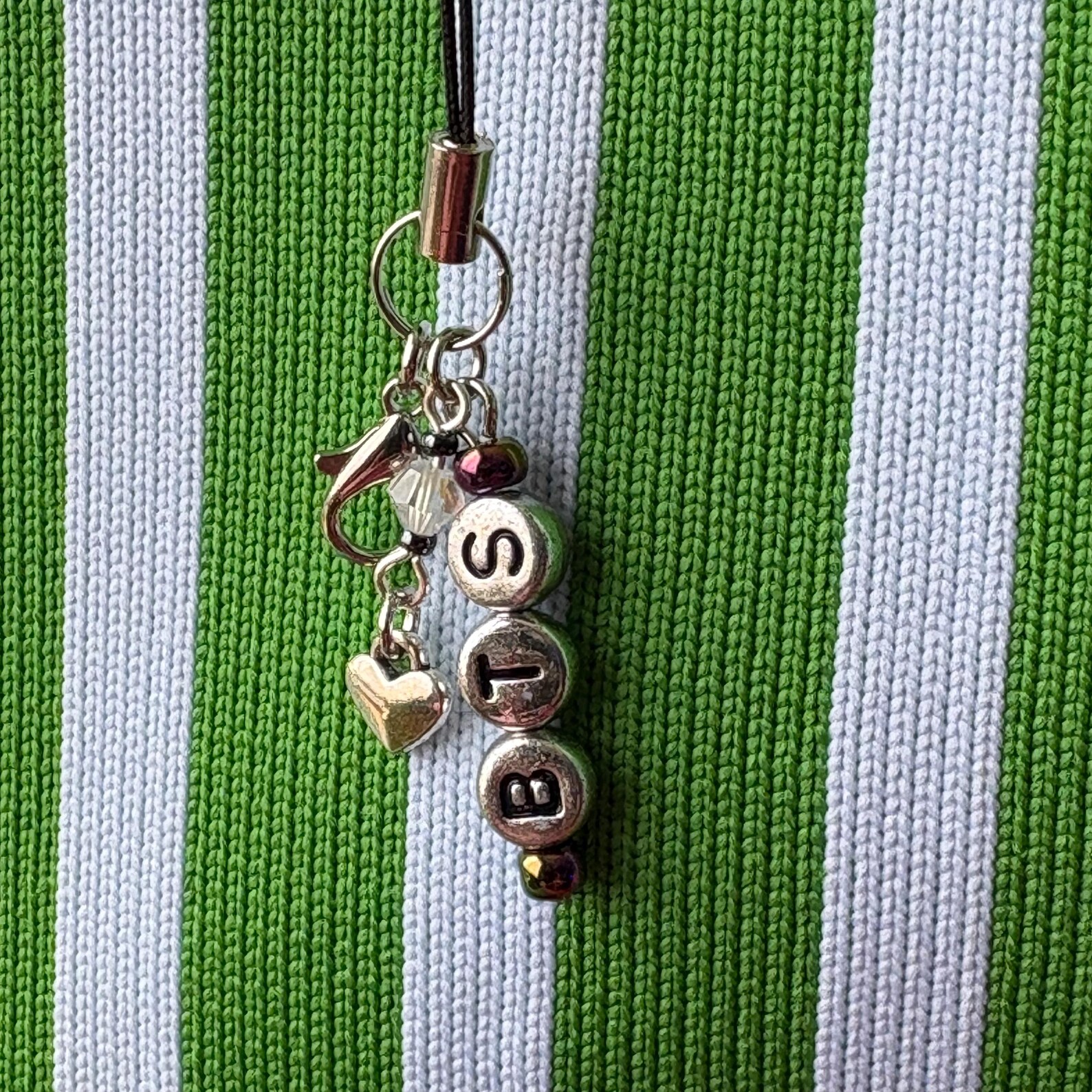 BTS Member Initials Charm Strap, Phone Charm Strap, Bag Charm, Purse ...