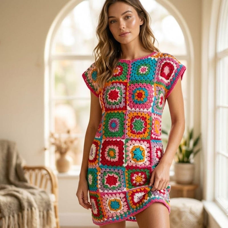 Colorful Mini Dress - Etsy