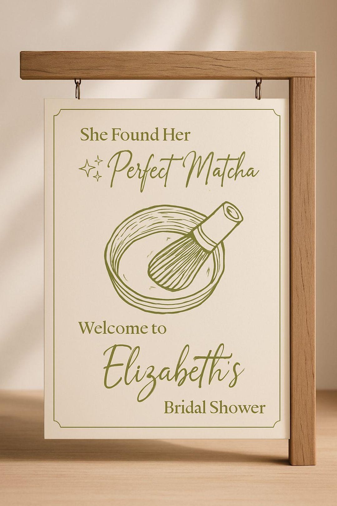 Bridal Shower Welcome Sign - She Found Her Perfect Matcha Theme - Etsy