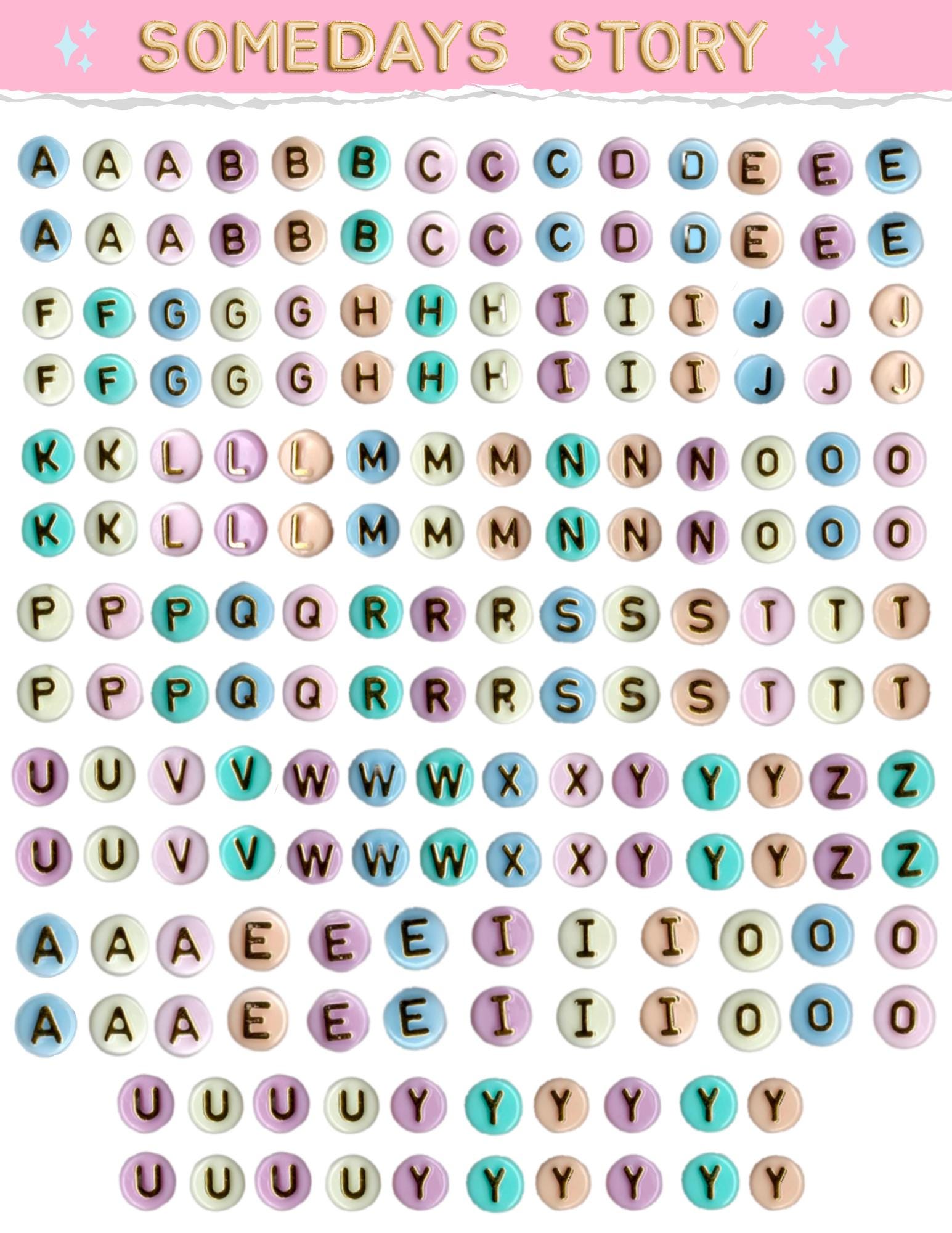 Colorful Letter Bead Sticker Sheet – Alphabet Stickers, Scrapbooking ...
