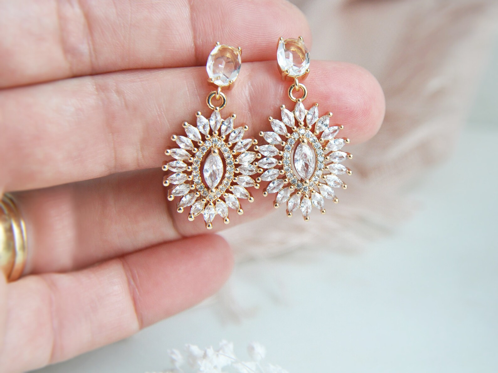 Boho Bridal Earrings Bohemian Wedding Jewelry Bridesmaids - Etsy