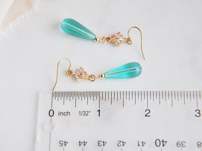 Something Blue Wedding Earrings, Boho Bridal Earrings, Ocean Blue ...