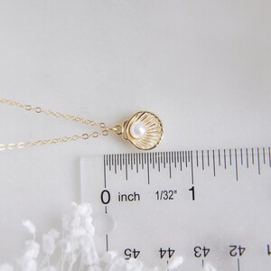 Shell Necklace Pearl Necklace 14k Gold Filled Necklace June - Etsy