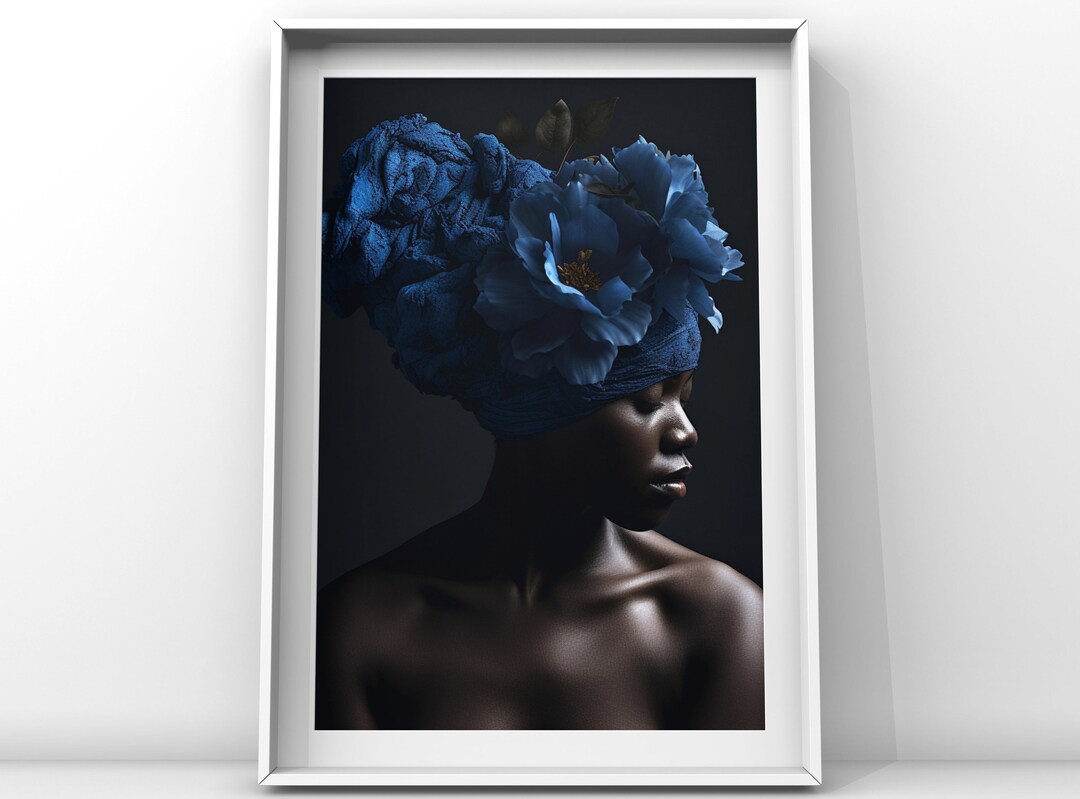 Floral Identity Blue 2 Digital Art Print, Conceptual Art, Modern Decor ...