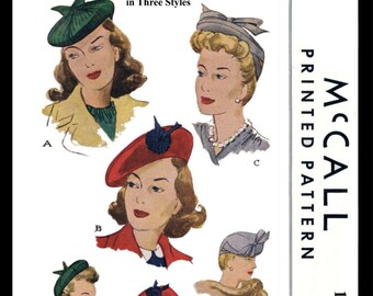 1940s Hat Pattern - Etsy
