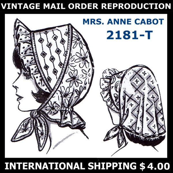 Pilgrim Bonnet Pattern - Etsy